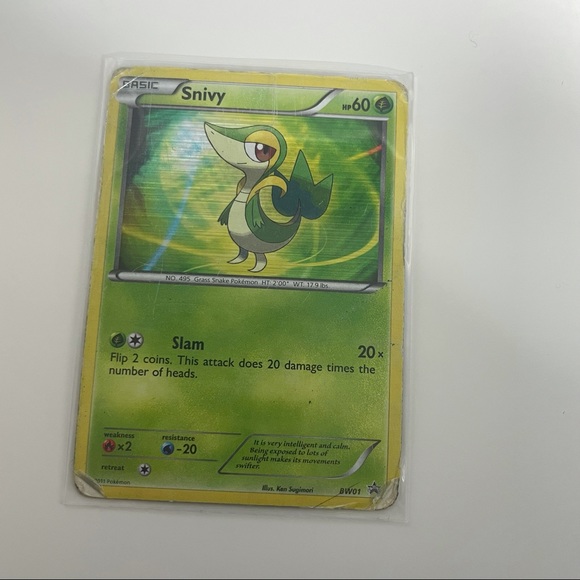 Pokemon | Toys | Snivy Bw Black Star Promo Pokmon Card Black And White ...